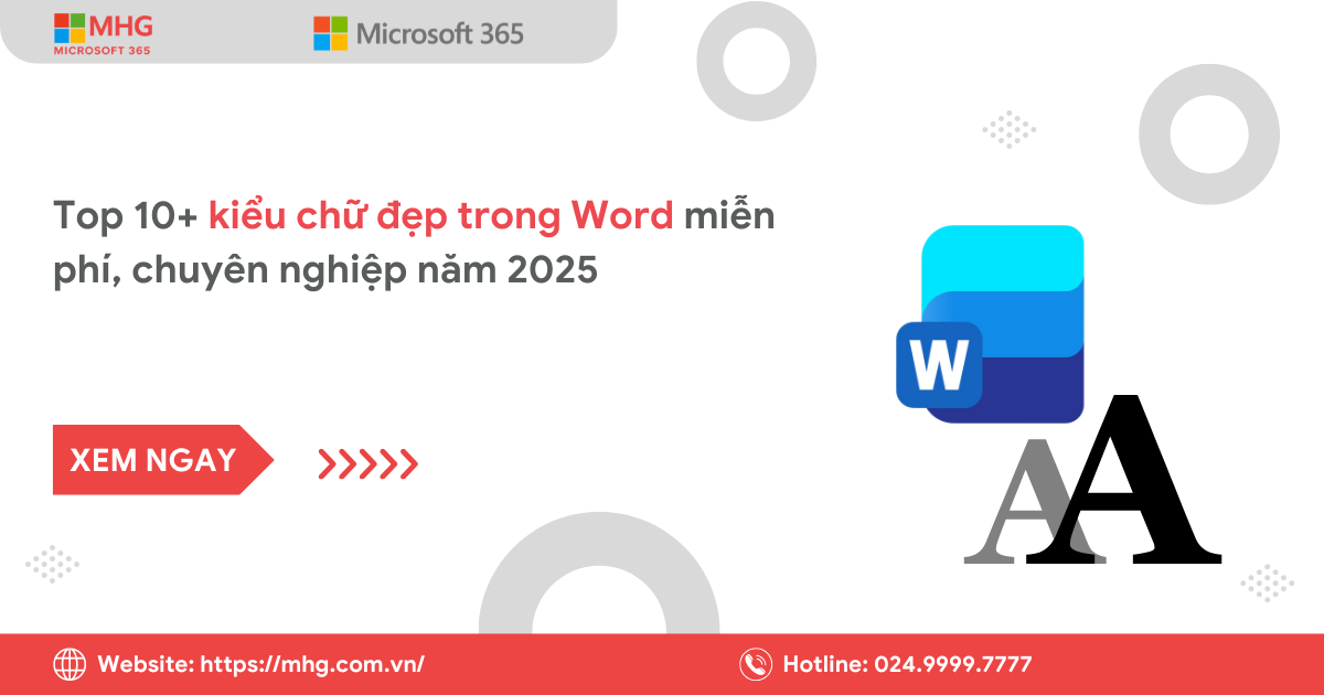 Top 10 kiểu chữ đẹp trong Word miễn phí, chuyên nghiệp 2025